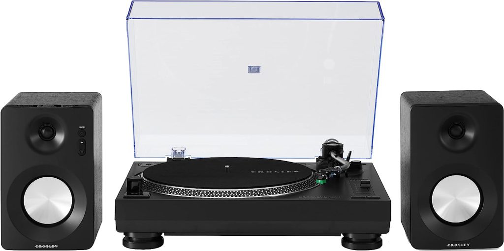 Crosley C100A-SI Belt-Drive Turntable Record Player with Adjustable ...
