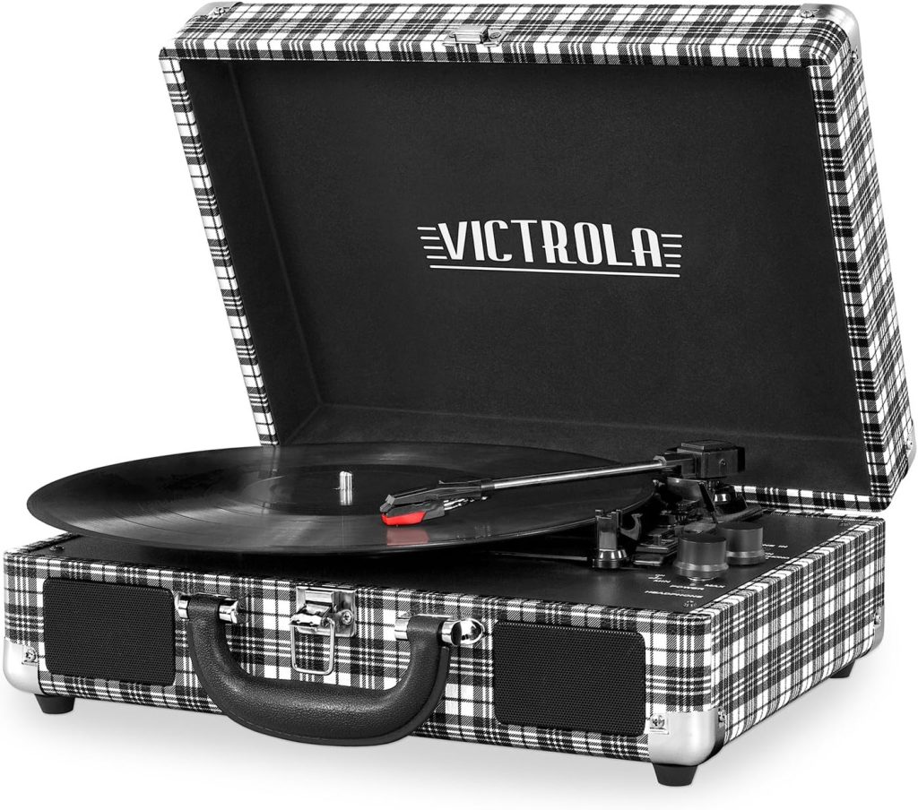 Victrola Vintage 3-Speed Bluetooth Portable Suitcase Record Player with ...