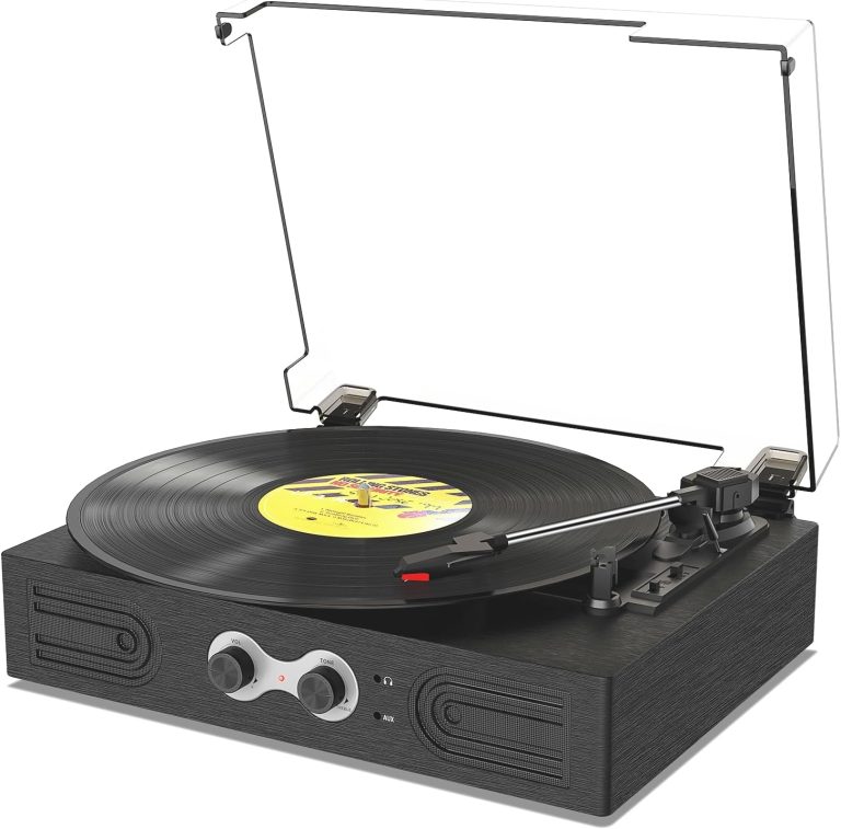 Vinyl Record Player with Speaker Vintage Turntable for Vinyl Records ...