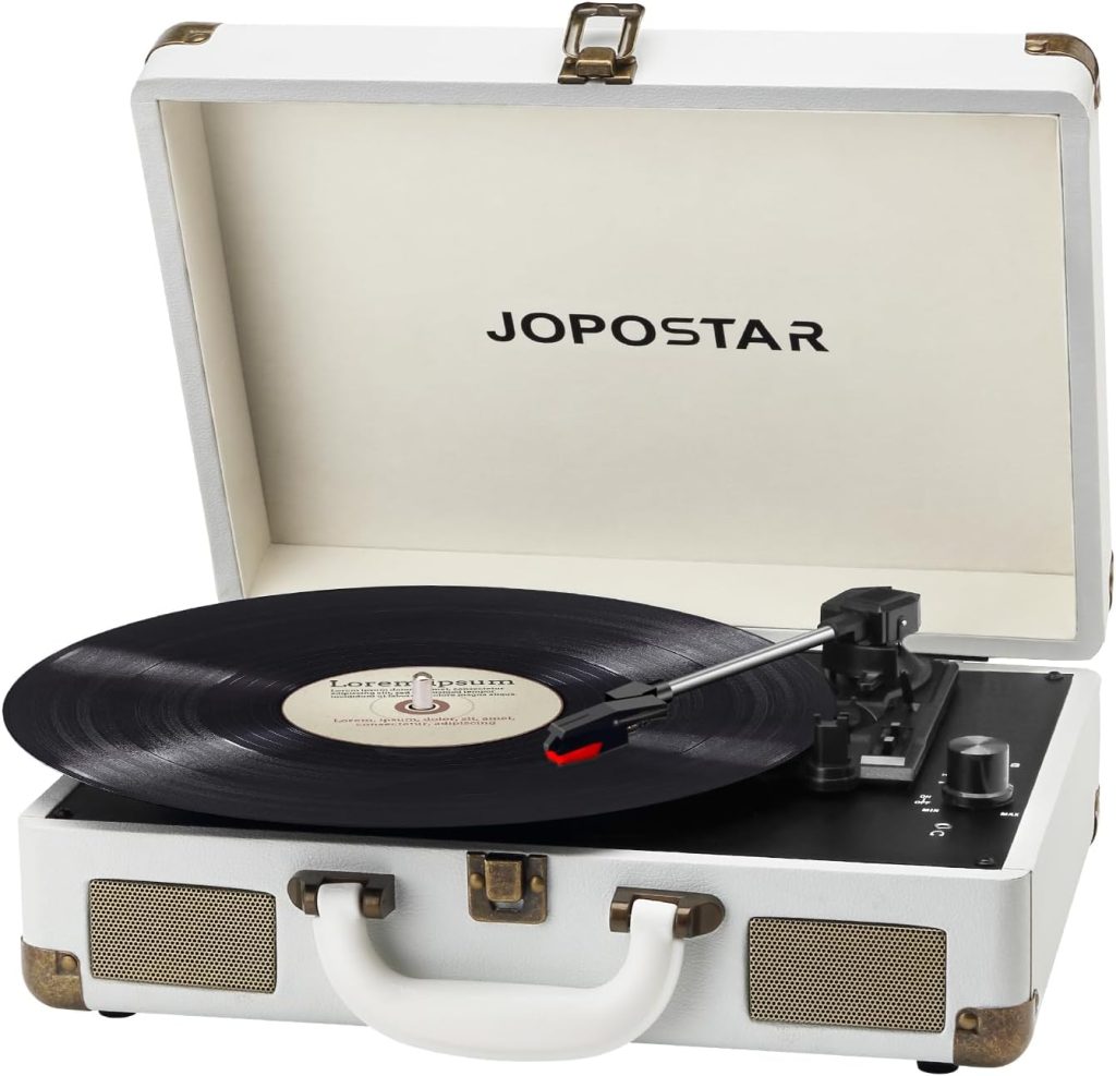 JORLAI Vinyl Record Player, Dual Bluetooth Turntable for Vinyl Records ...