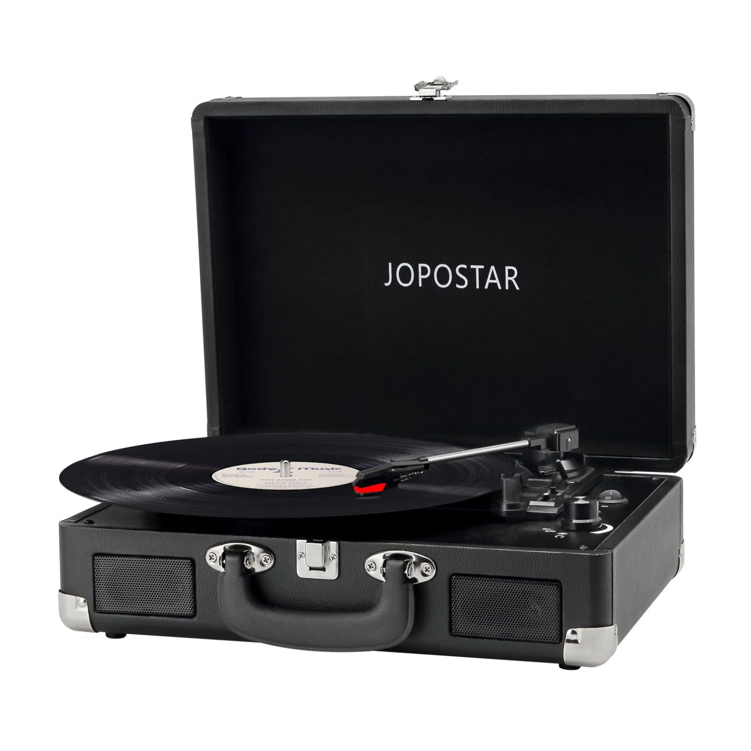 JOPOSTAR Vintage Vinyl Record Player 3 Speed Turntable Portable ...