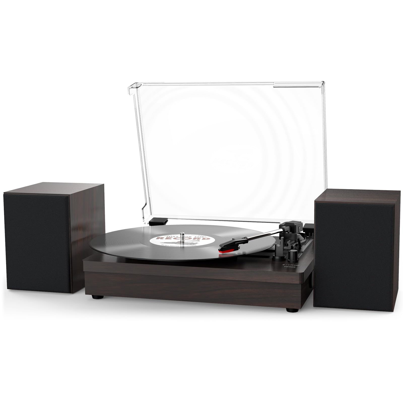 WOCKODER Record Player with Dual Stereo Speakers, Vinyl Record Player ... WOCKODER Record Player with Dual Stereo Speakers, Vinyl Record Player ...