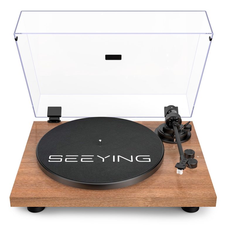 SeeYing Turntable Vinyl Record Player Bluetooth Output Built-in Preamp ...