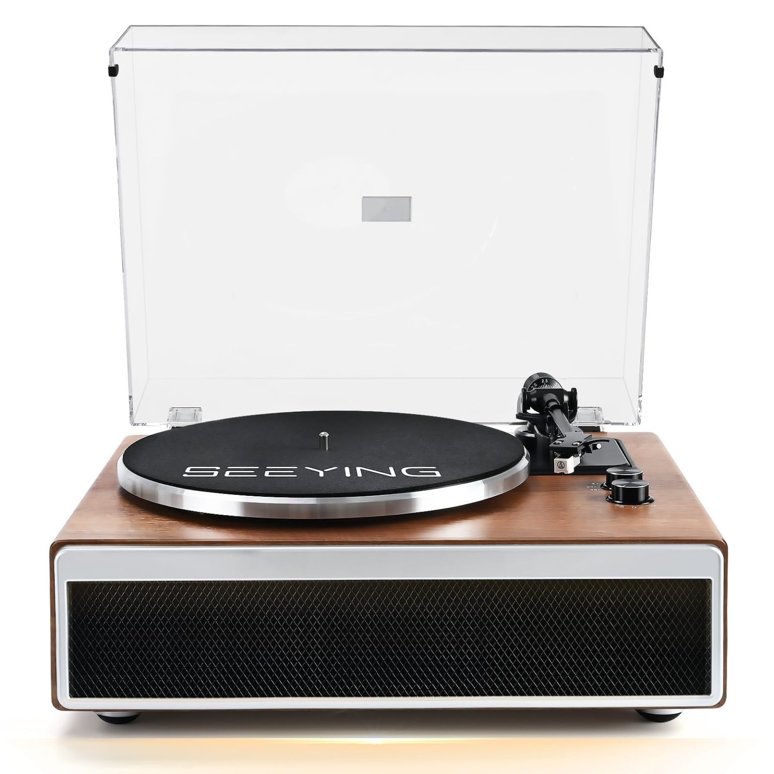 SeeYing Vinyl Record Player with Built in Stereo Speakers Bluetooth ...
