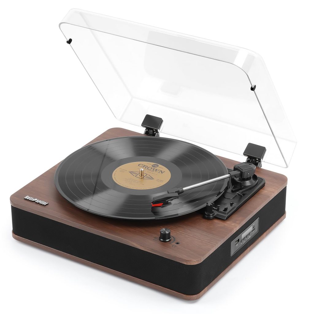 Record Player Stand with Vinyl Storage, Record Player Table with Vinyl ...