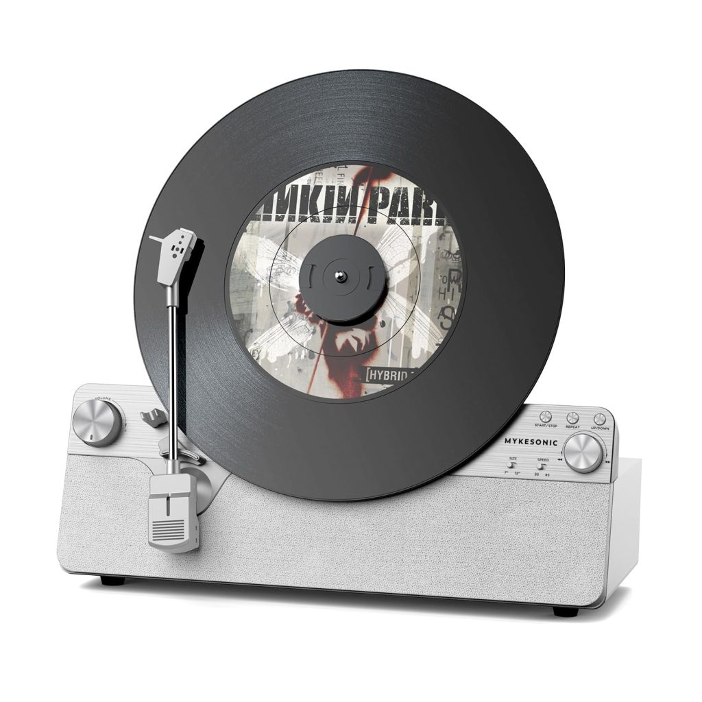 MYKESONIC Vertical Automatic Record Player Bluetooth, Belt Drive Vinyl ...