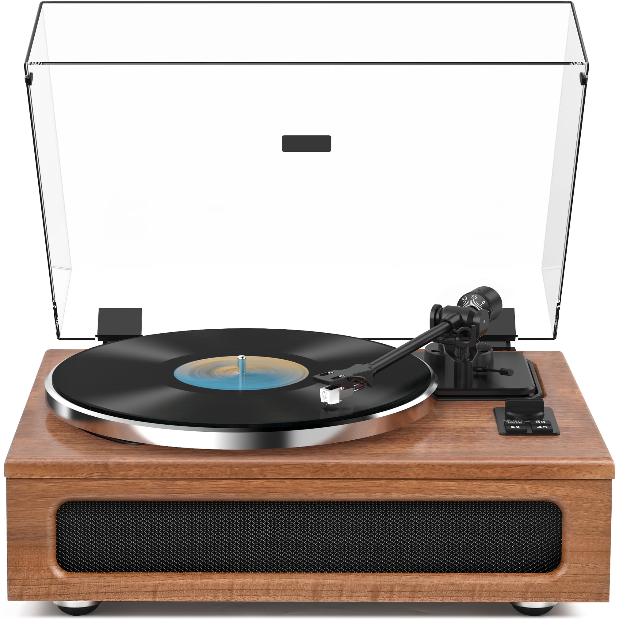 All-in-One Vintage Record Player High Fidelity Belt Drive Turntable for ...