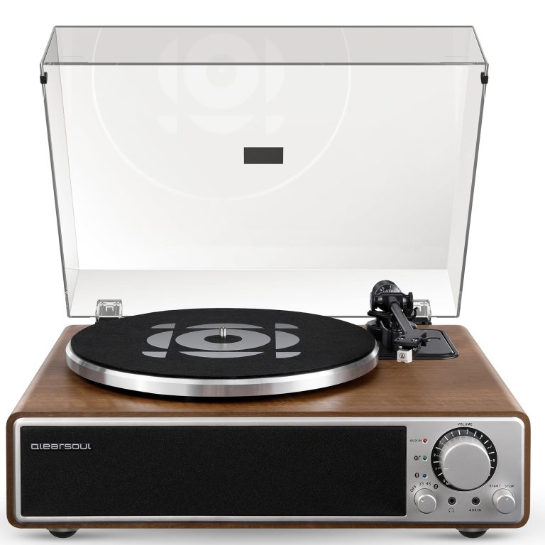 LP&No.1 Vinyl Record Player, Bluetooth Hi-Fi System Turntable with Dual ...