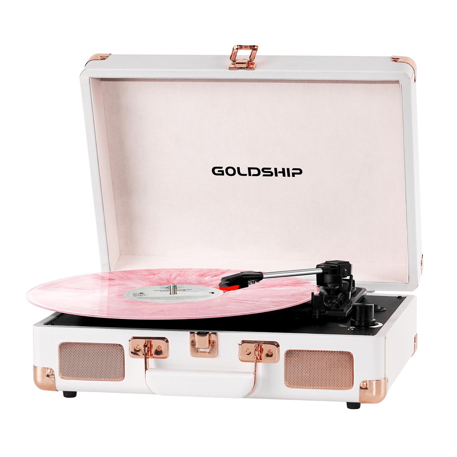 Portable Record Player 3-Speed Turntable Vintage Suitcase with ...