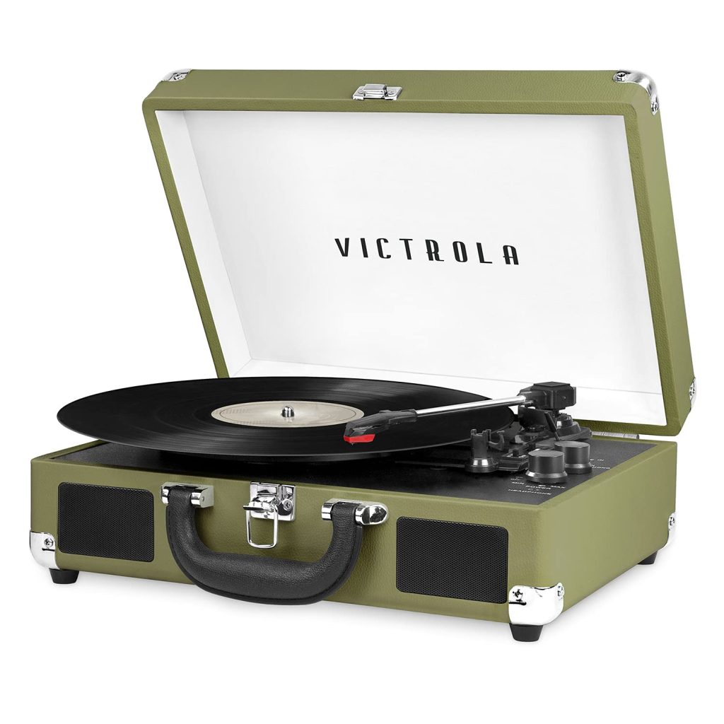 Victrola Vintage 3-Speed Bluetooth Portable Suitcase Record Player with ...