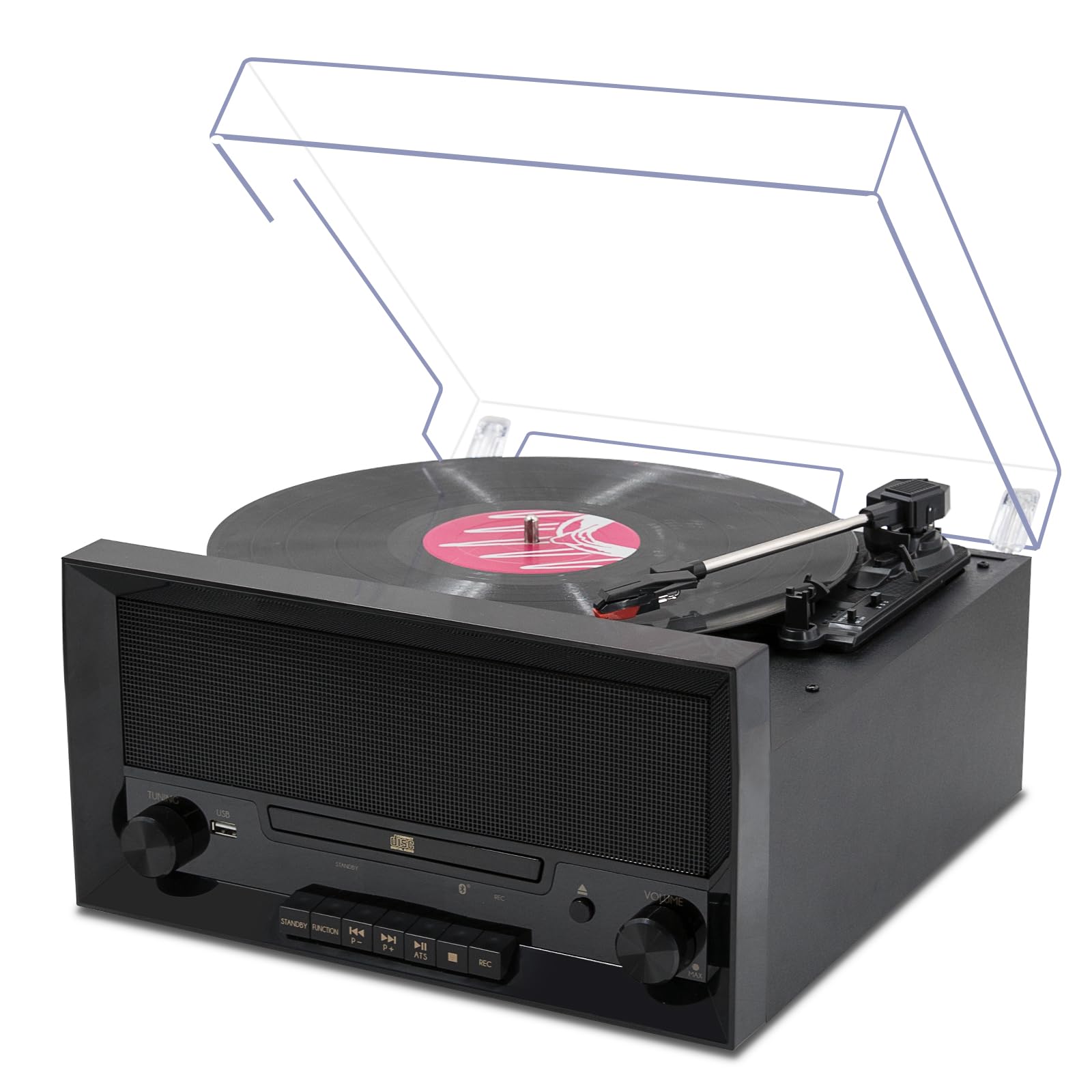 Multi-Functional Record Player 3-Speed RetroTurntable with Built-in ...