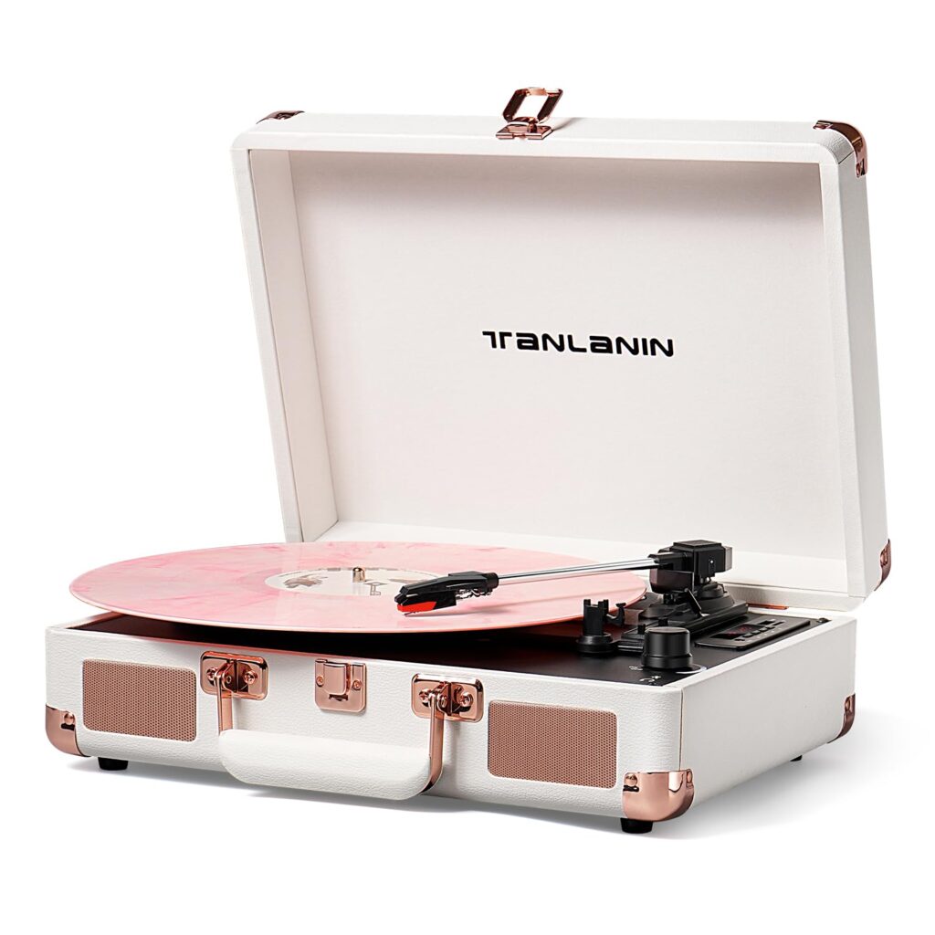 SeeYing Turntable Vinyl Record Player Bluetooth Output Built-in Preamp ...