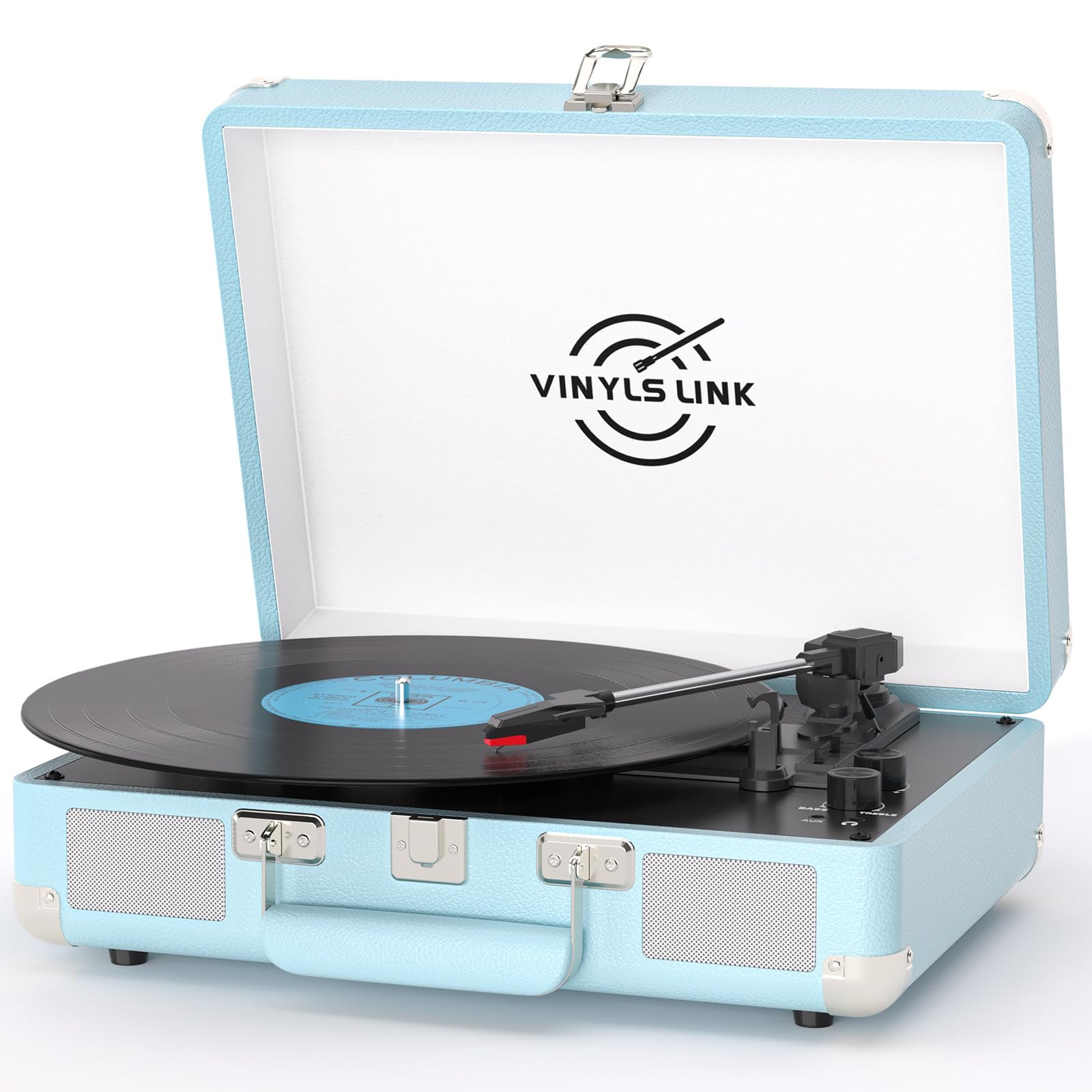 Bluetooth Vinyl Record Player with Built in Speakers, Portable ...