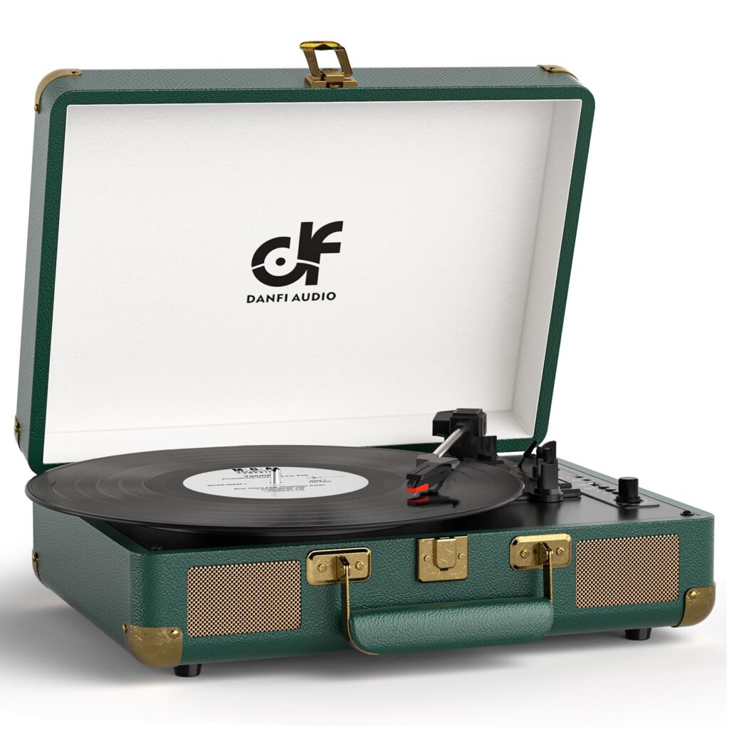 ANGELS HORN Turntable, Vinyl Record Player, Built-in Phono Preamp, Belt ...