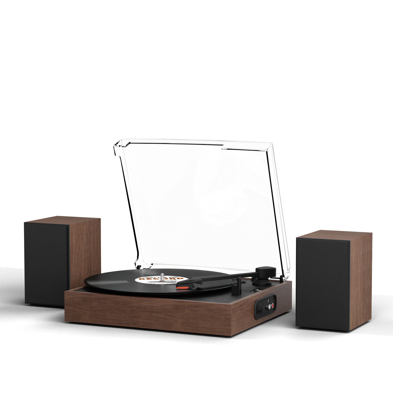 Vinyl Record Player with External Stereo Speakers Vintage Turntable for ...