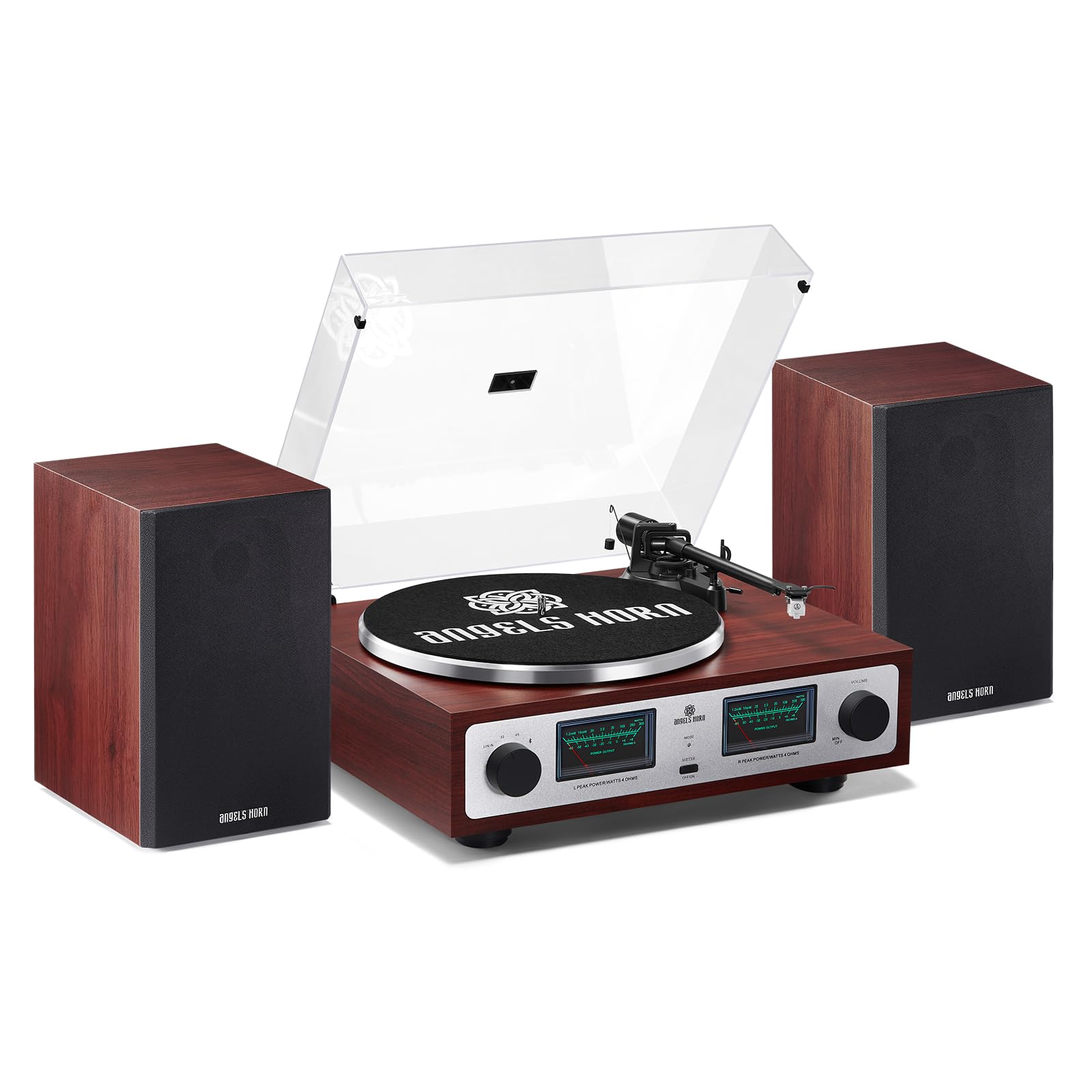 ANGELS HORN High Fidelity Bluetooth Vinyl Turntable Record Player with ...